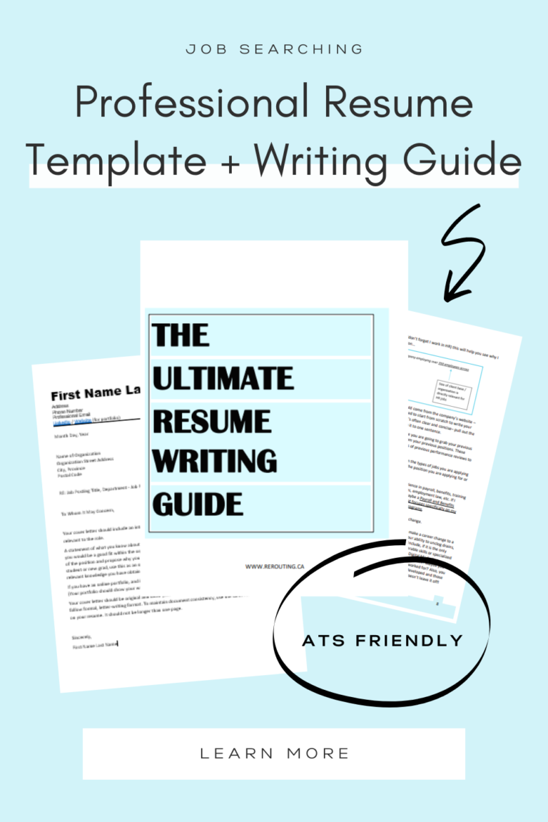 Professional resume template + resume writing guide