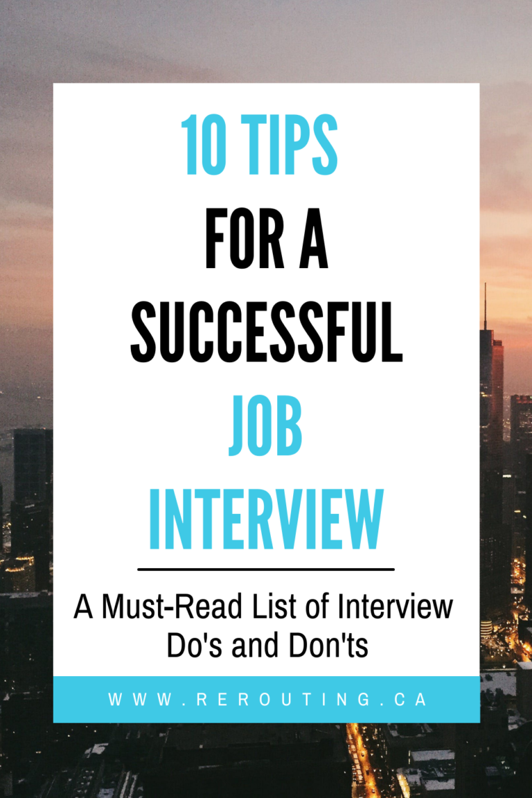 10 Tips for a Successful Job Interview | Job Interview Advice | ReRouting