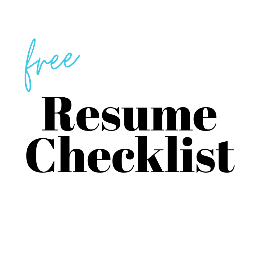 Free Professional Resume Checklist - ReRouting Inc.